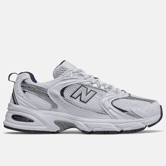 New Balance | Shoes | New Balance 53 White Silver Navy | Poshmark